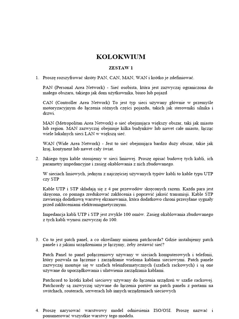 Zestaw 1 NS | PDF