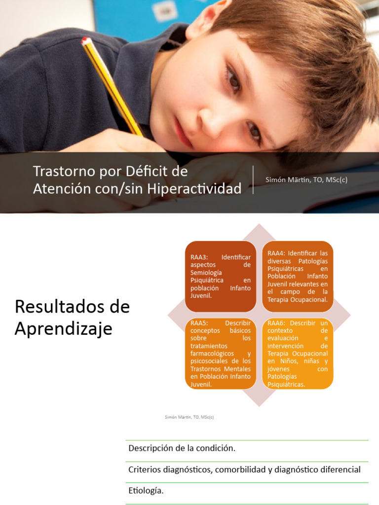 TDAH: Evaluación y Tratamiento en Jóvenes | PDF | Desorden hiperactivo ...