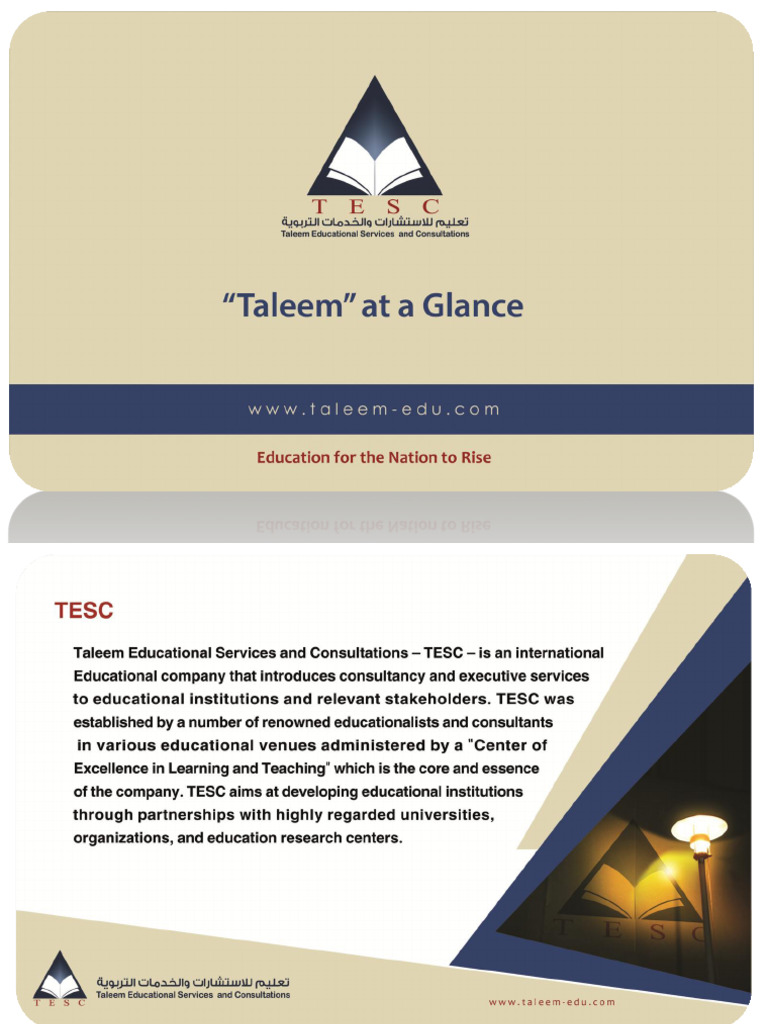 Taleem Profile English Updated | PDF