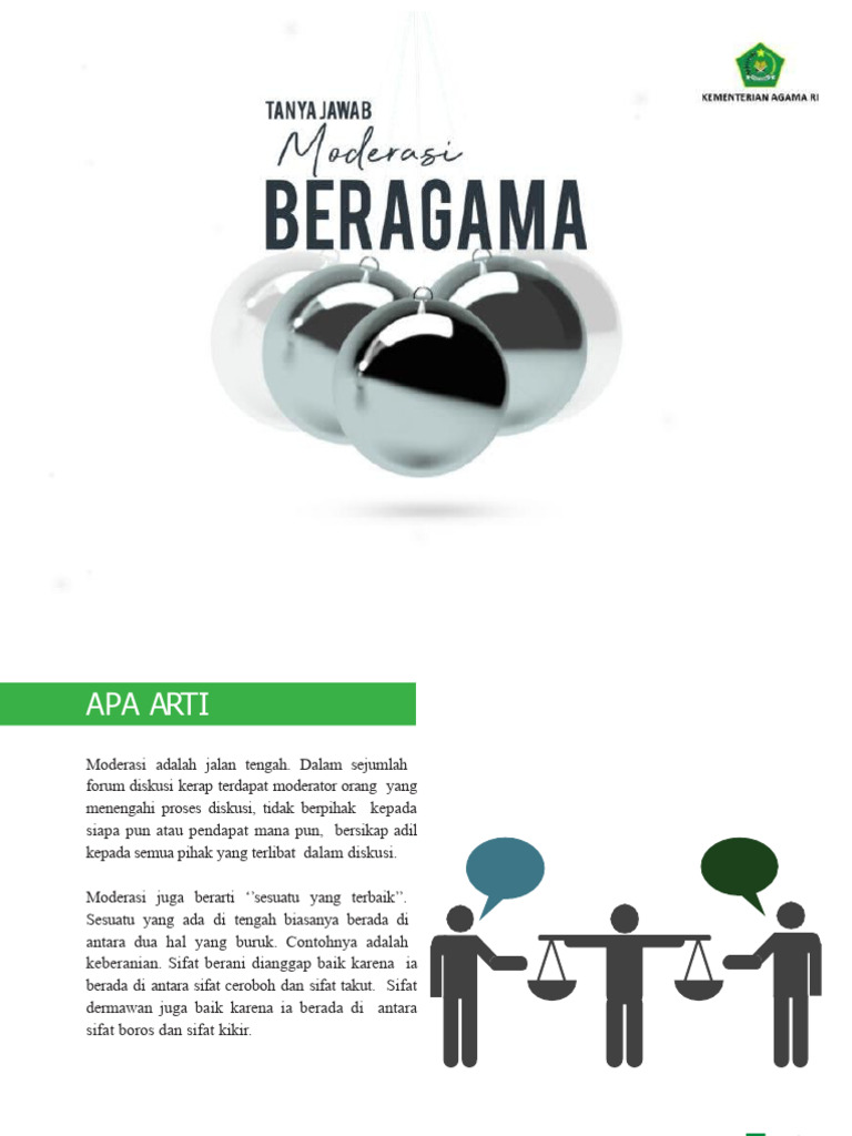 Moderasi Beragama: Jalan Tengah Harmonis | PDF | Agama & Spiritualitas ...