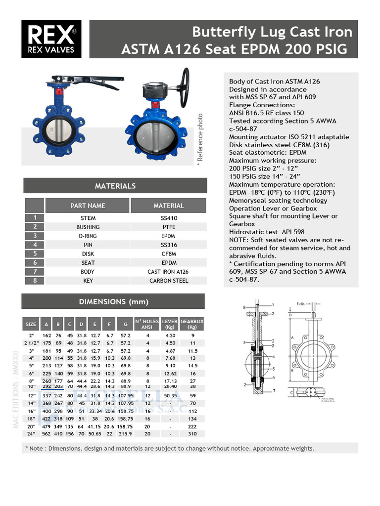 Valvula Wafer | PDF | Valve | Mechanical Engineering