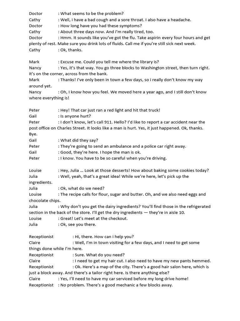 Everyday Conversations and Situations | PDF