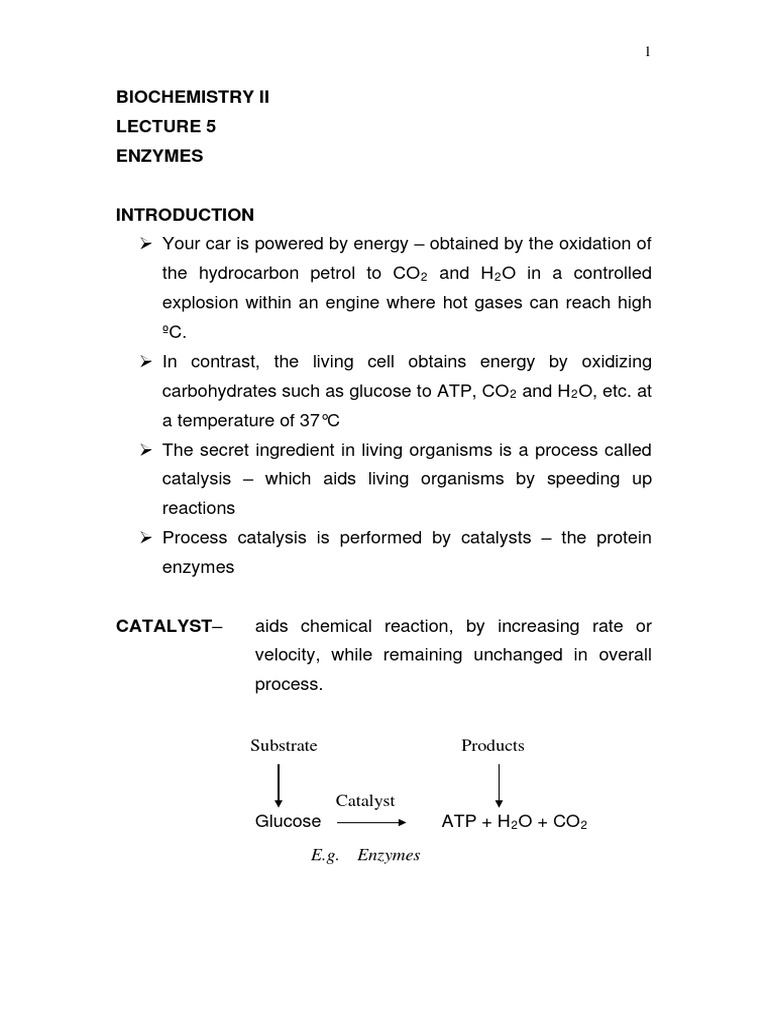 Biochem Module 5 - Enzymes | PDF | Enzyme Inhibitor | Enzyme