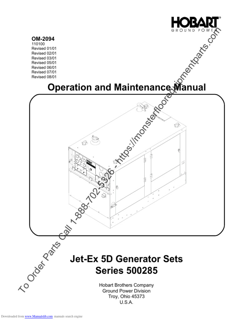 Manual Hobart Jet Ex - 5d | PDF | Electrical Connector | Electric Power