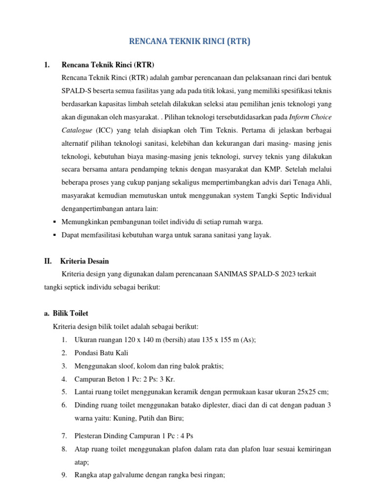 Rencana Teknik SPALD-S | PDF | Griya & Taman