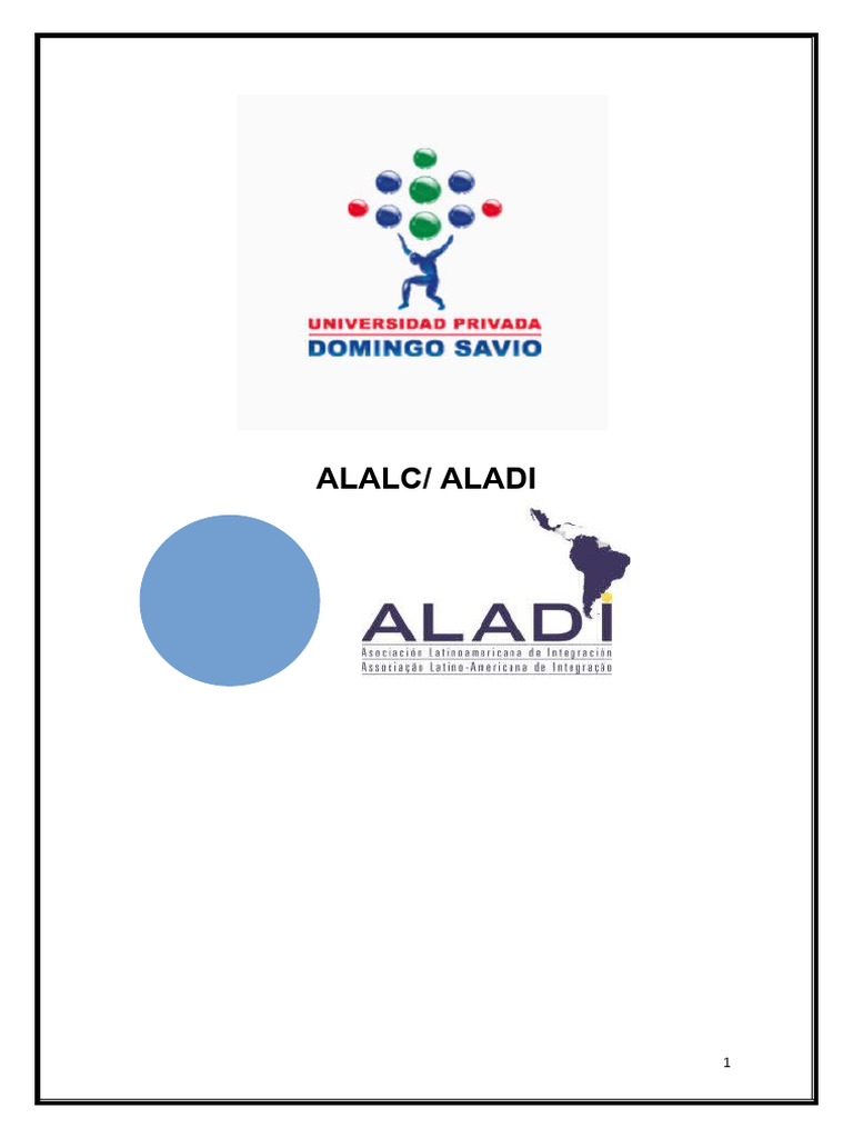 ALALC y su evolución hacia ALADI | PDF | Comercio | Economias