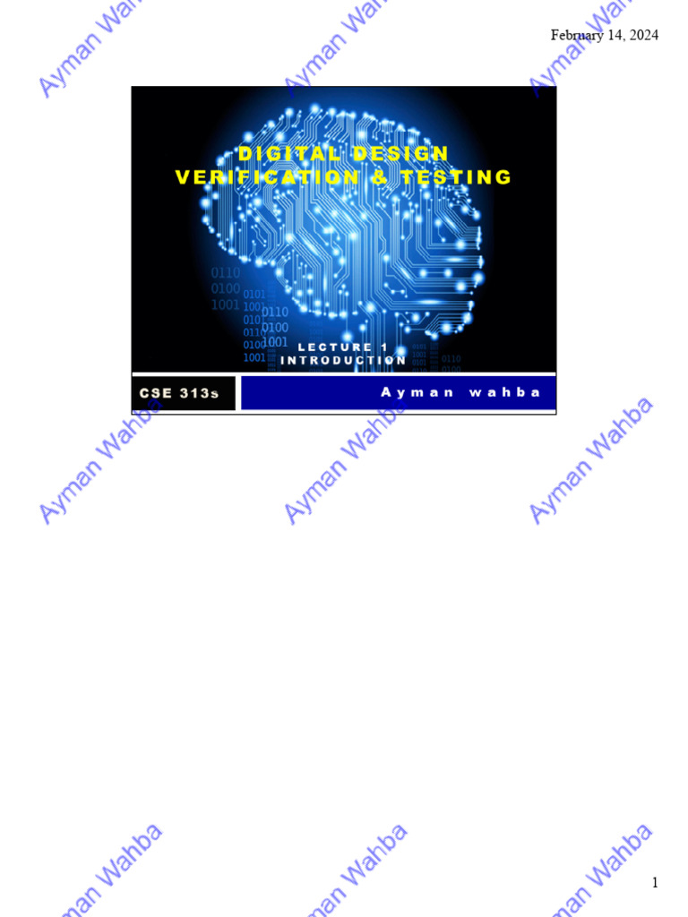Introduction | PDF | System On A Chip | Formal Verification