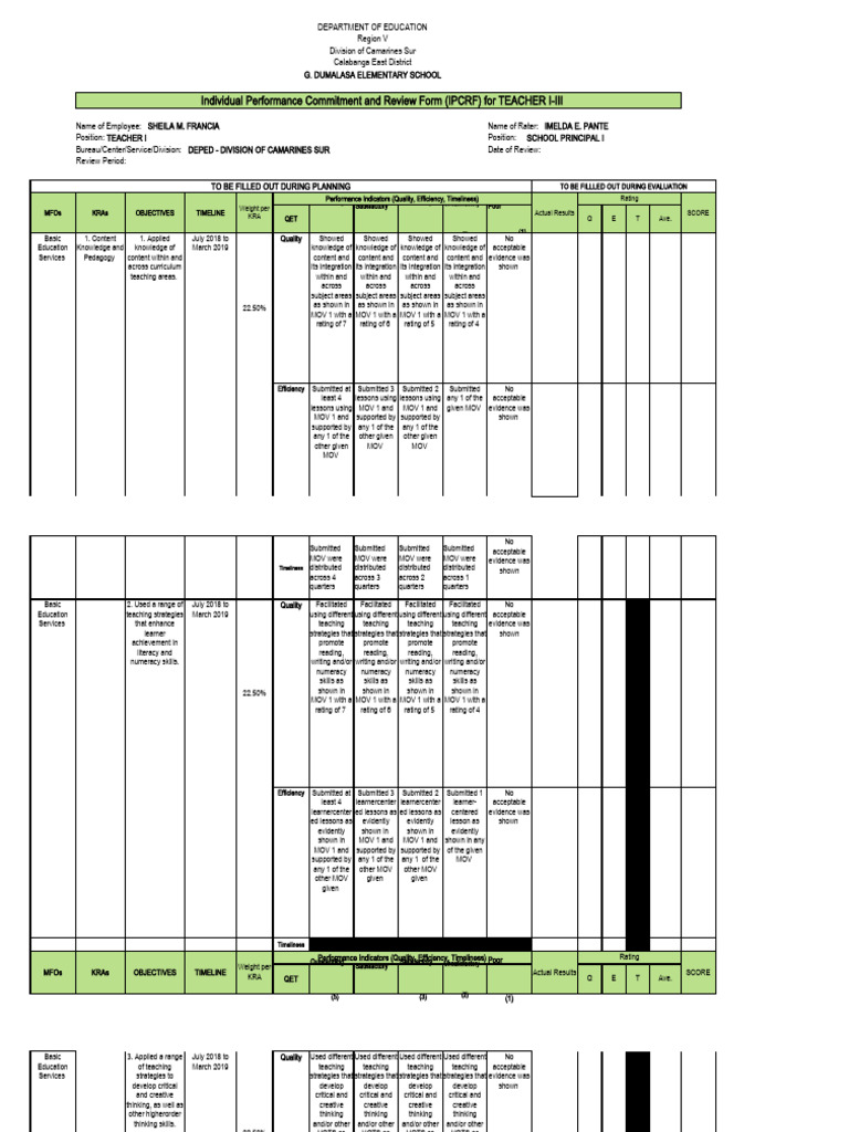 New IPCRF | PDF | Educational Technology | Learning