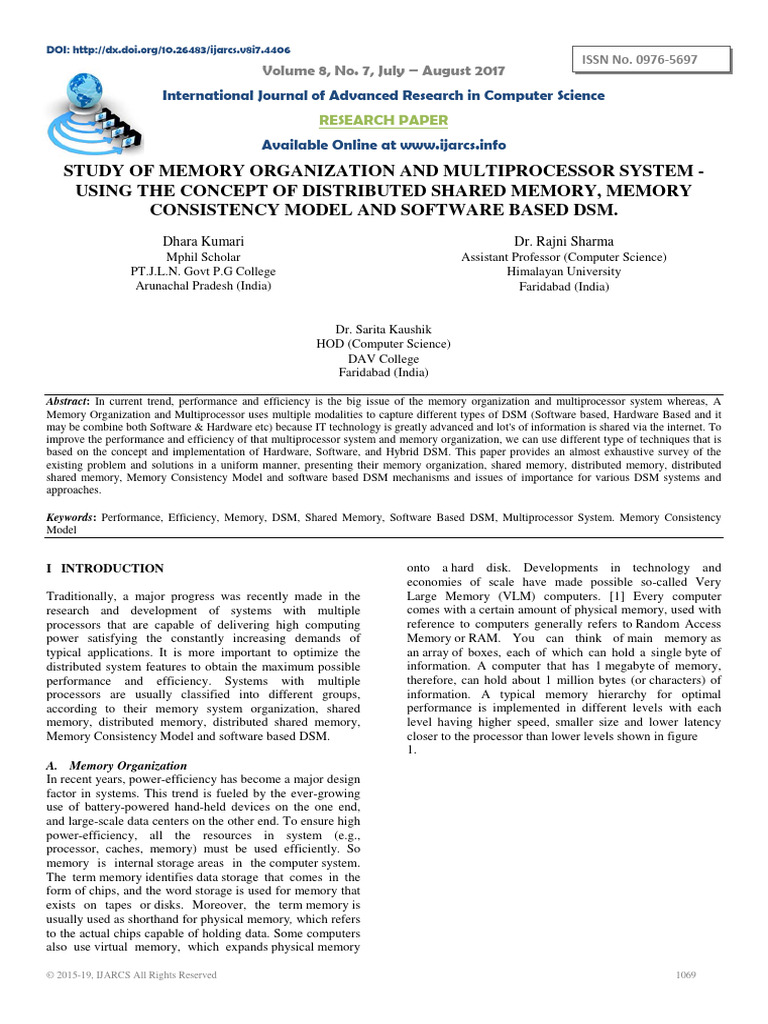 Week 2 - Study of Memory Organization and Multiprocessor System | PDF | Computer Data Storage ...