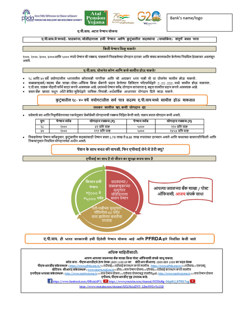 APY Flyer Marathi | PDF