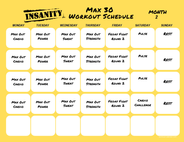 Insanity Max 30 Month 2 1 | PDF