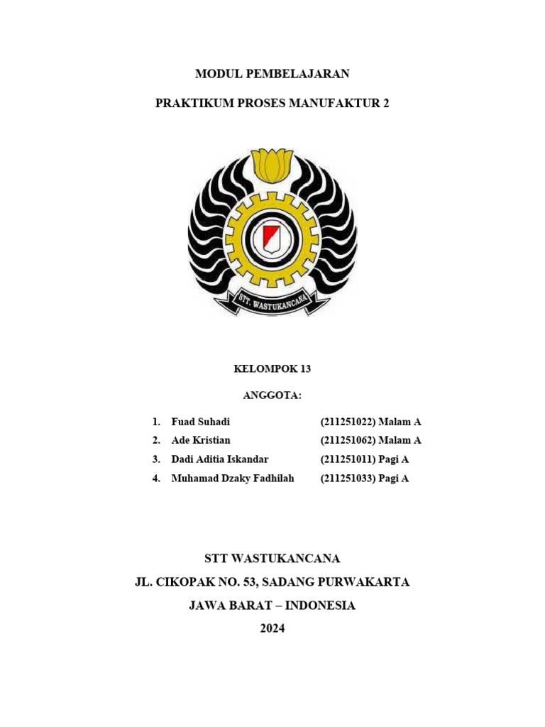 Modul Praktikum Proses Manufaktur 2 | PDF