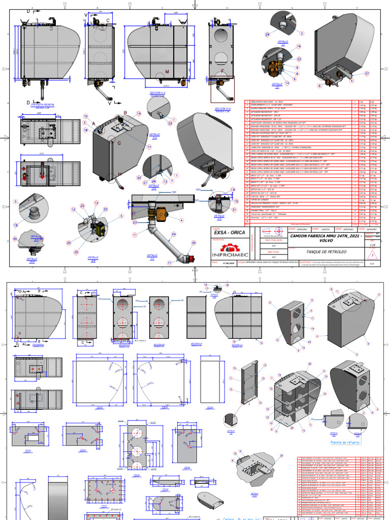 Improimec-Orica-Dwg-010-Tanque Petroleo-Dwg-0 | PDF