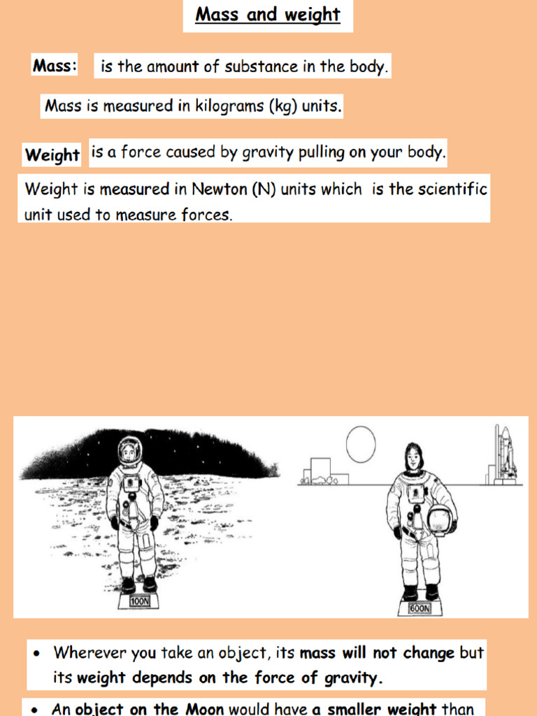 Mass and Weight | PDF