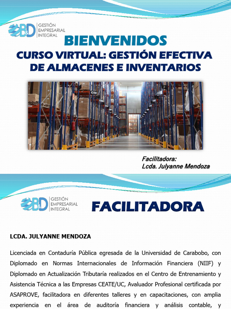 Curso Gestión Efectiva de Almacenes e Inventario | Descargar gratis PDF | Logística | Cadena de ...