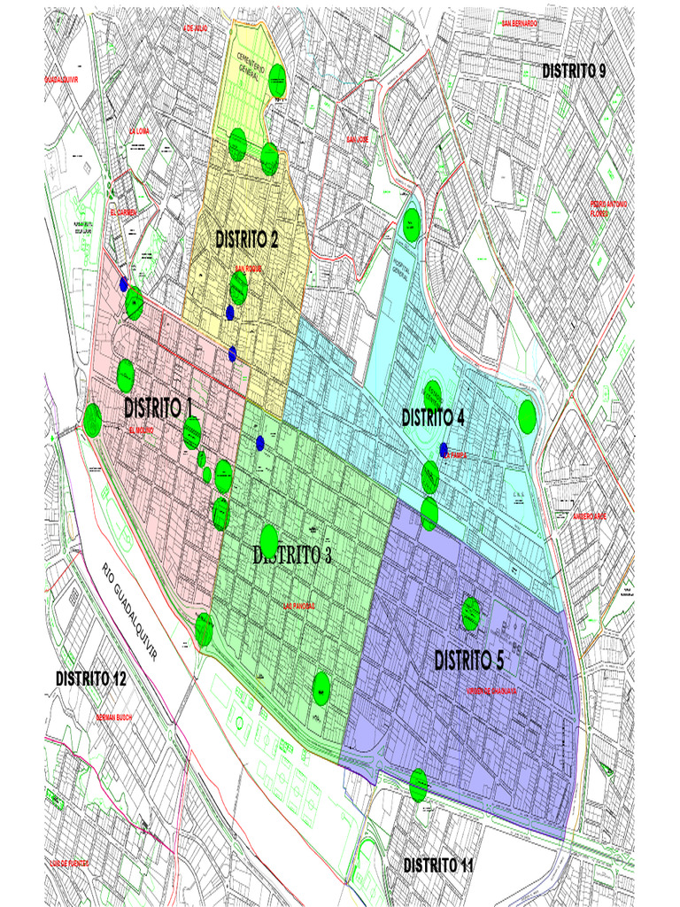 Distrito 1,2,3,4,5 Usos-Plano Distritos | PDF