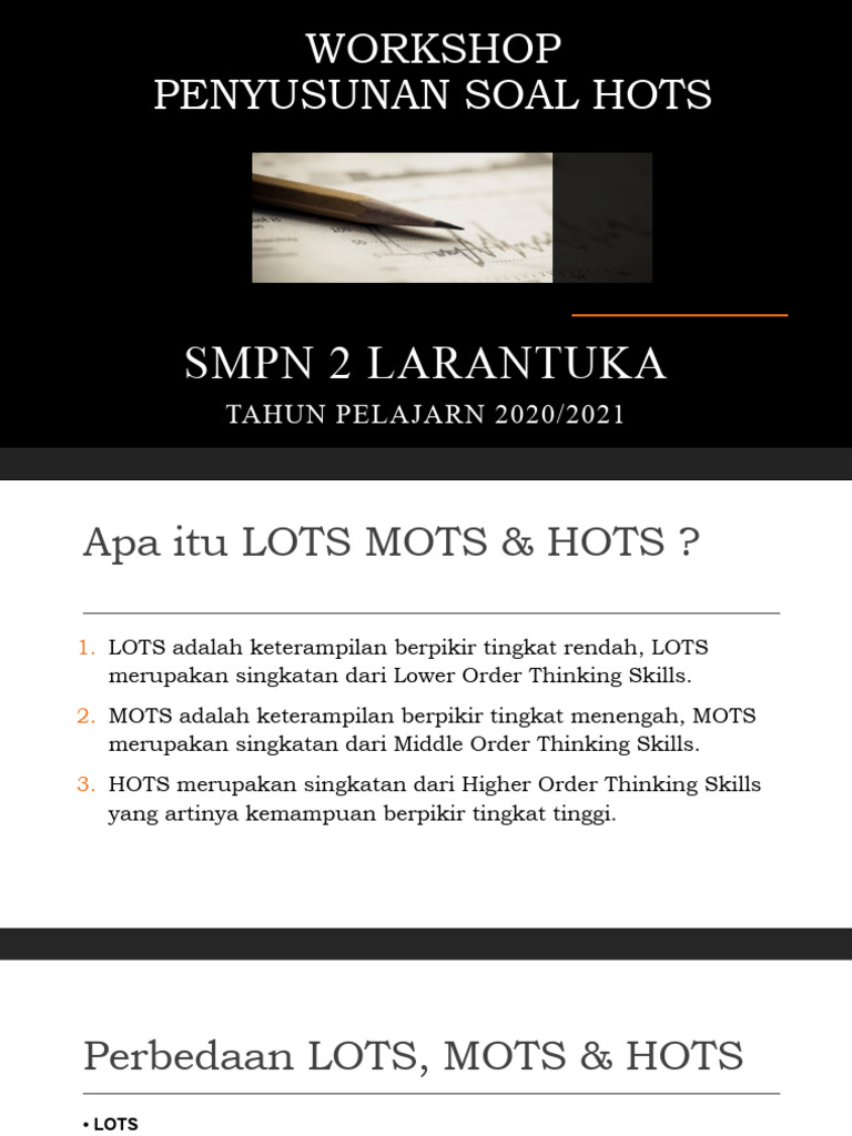 Materi Menyusun Soal Hots | PDF