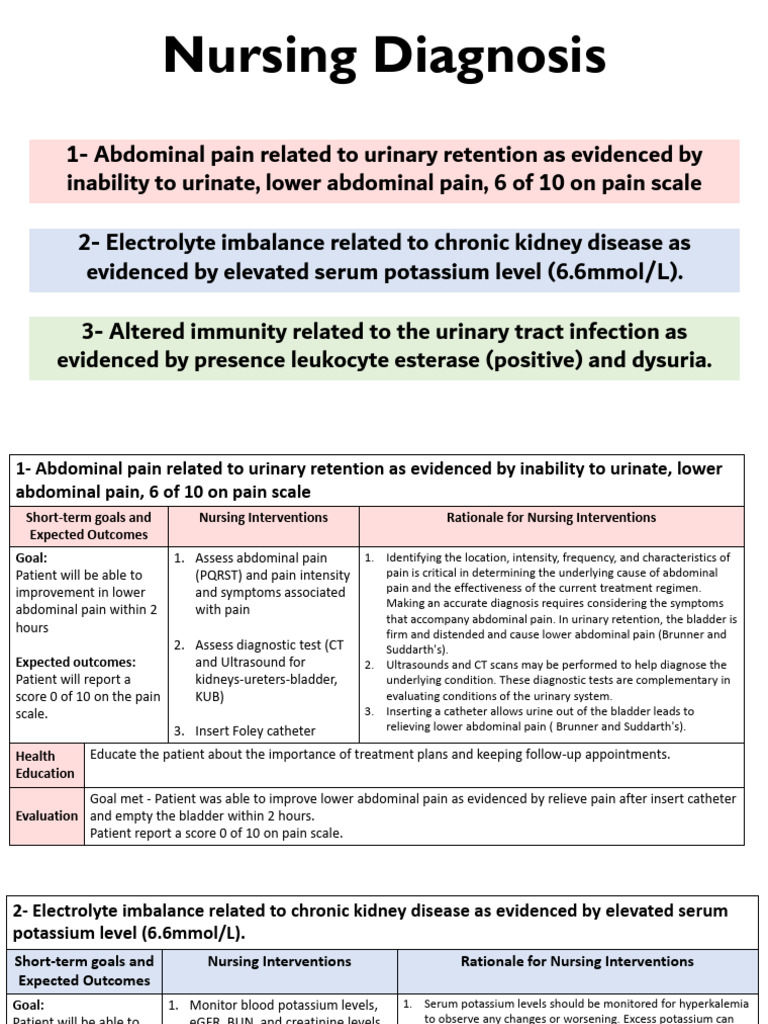 NCP Urinary Retention | PDF | Urinary Tract Infection | Kidney