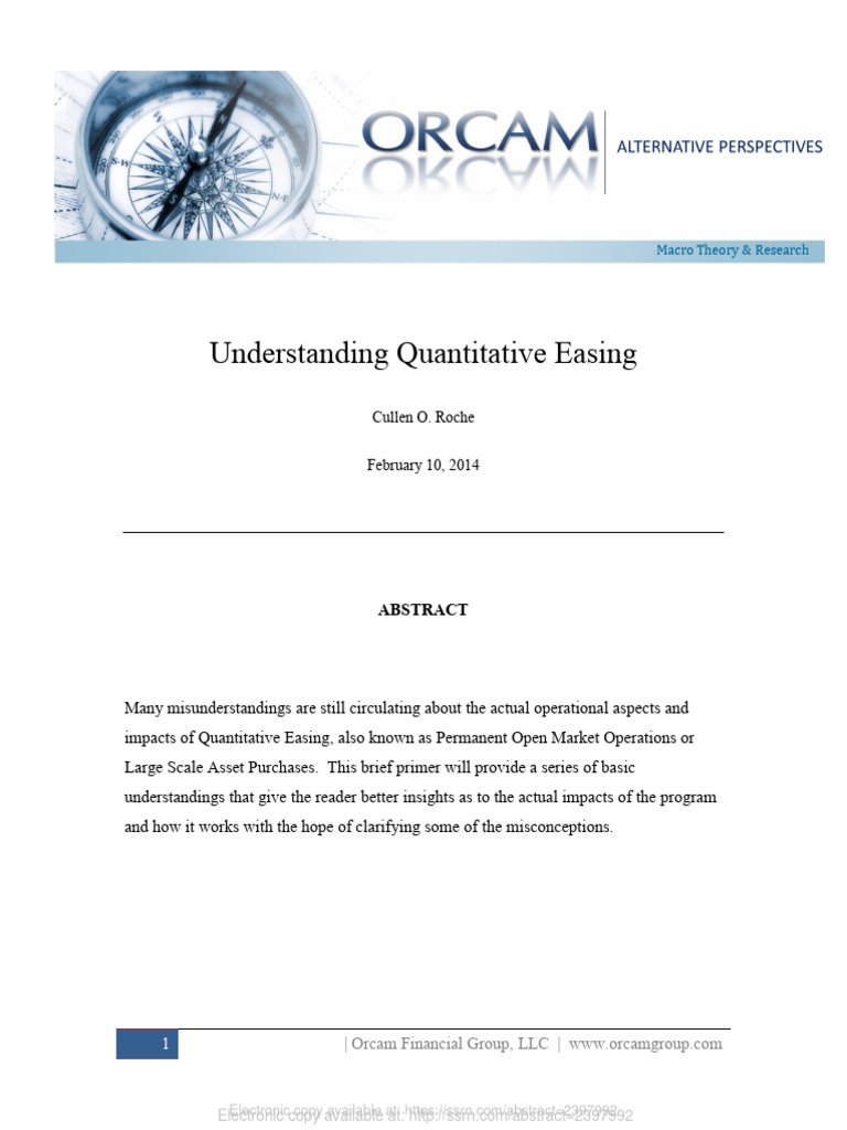 Understanding Quantitative Easing | PDF | Federal Reserve | Open Market Operation