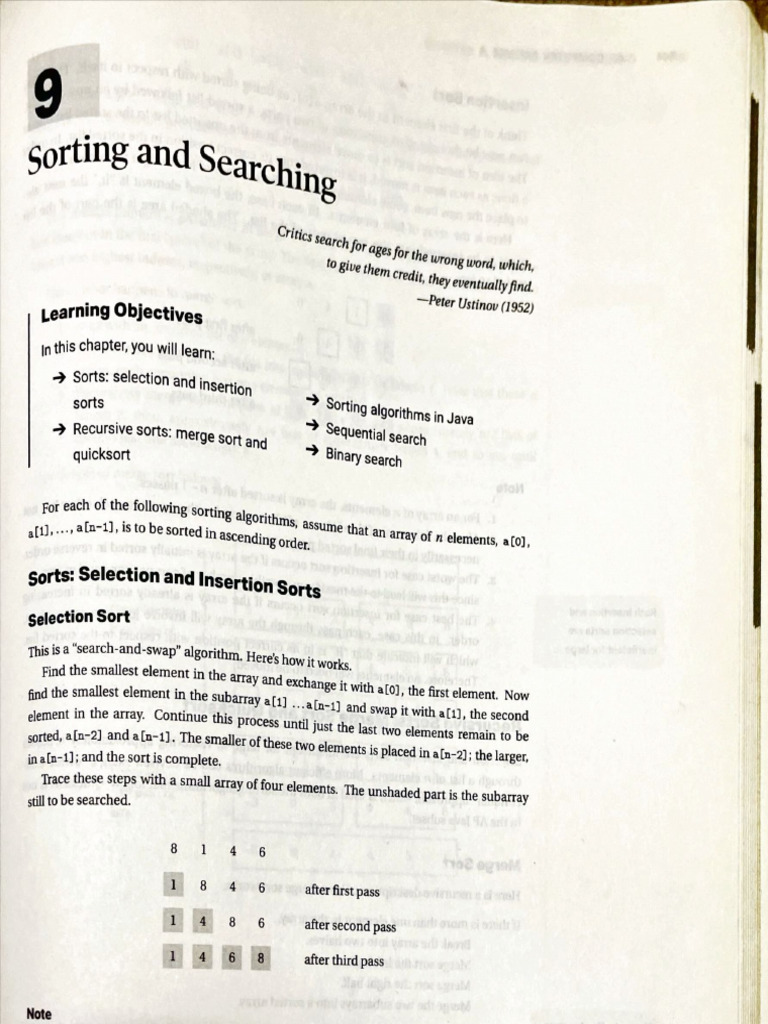 Chapter 9 Sorting and Searching | PDF Chapter 9 Sorting and Searching | PDF