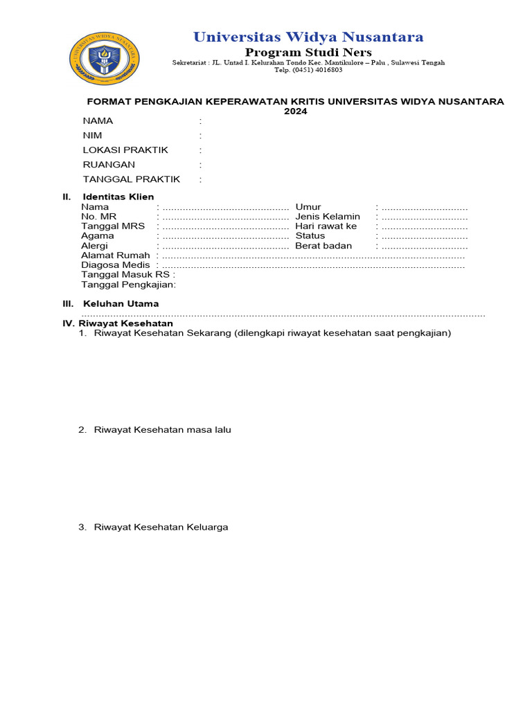 Format Pengkajian Kritis | PDF