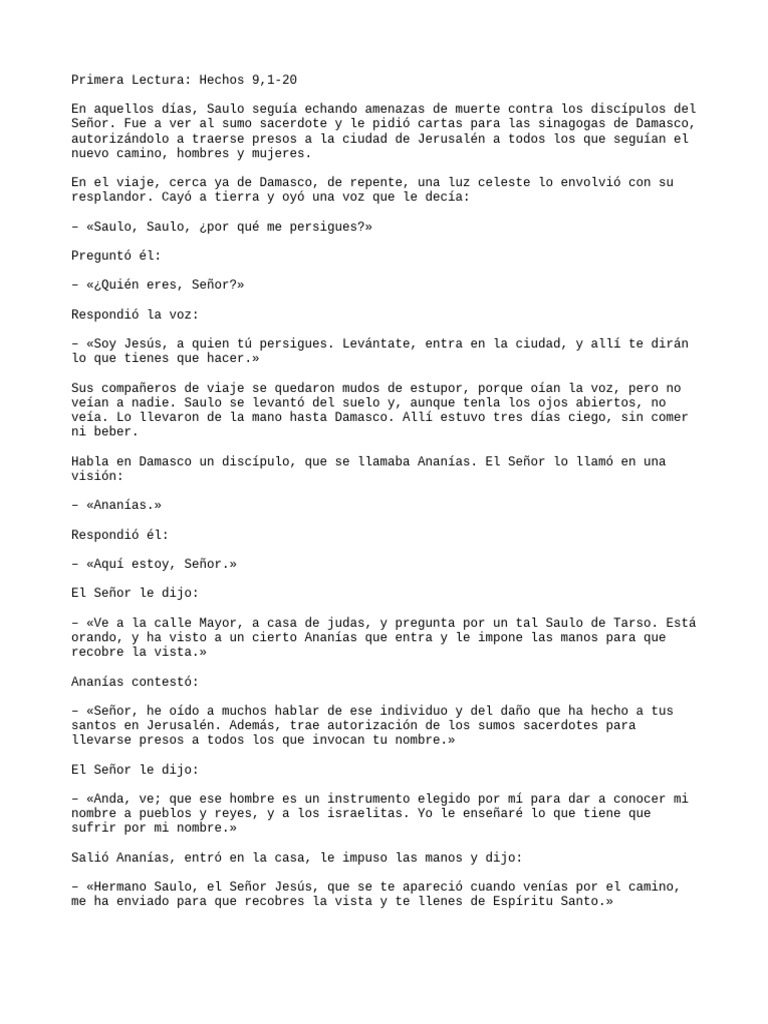 Saulo, Saulo | PDF | Pablo el apóstol | Jesús