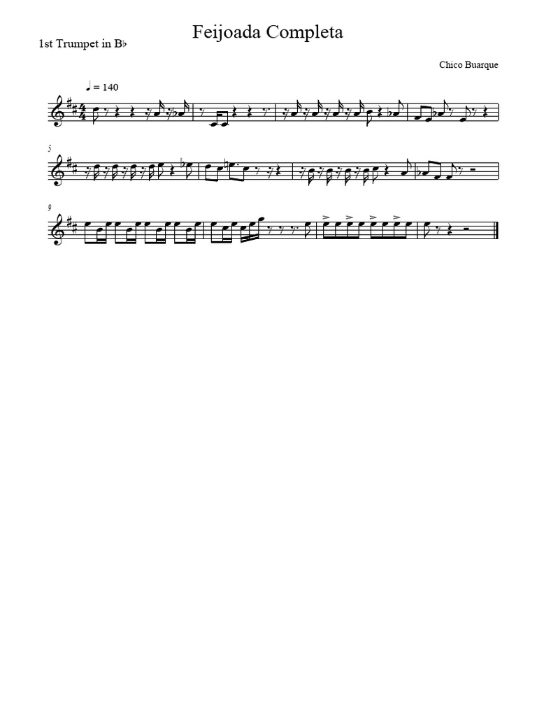 Feijoada Completa -Trompete | PDF