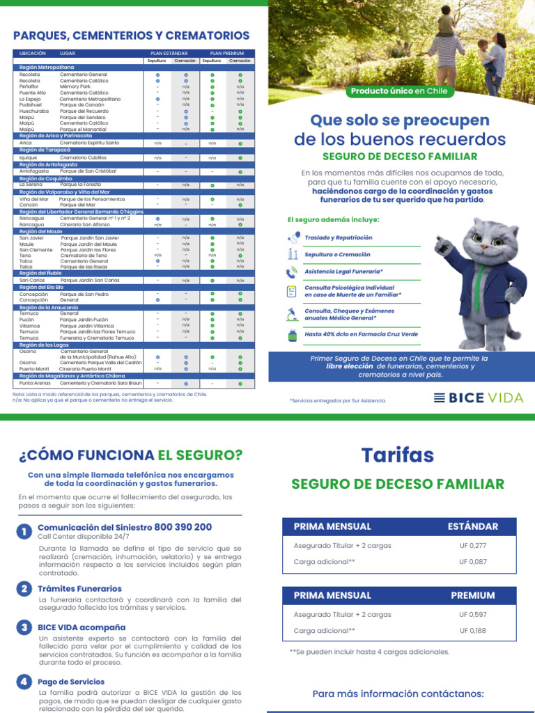 Seguro Deceso Familiar en Chile | PDF | Cremación