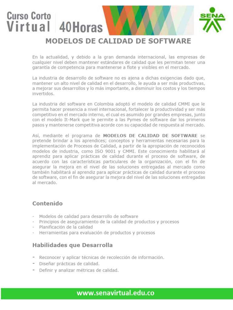 Modelos de Calidad de Software | PDF | Software | Ingeniería de software