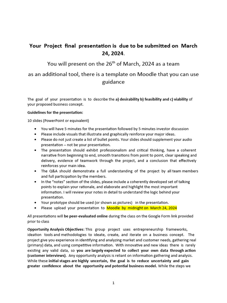 Final Project Presentation Instruction For Your BIG Project | PDF ...