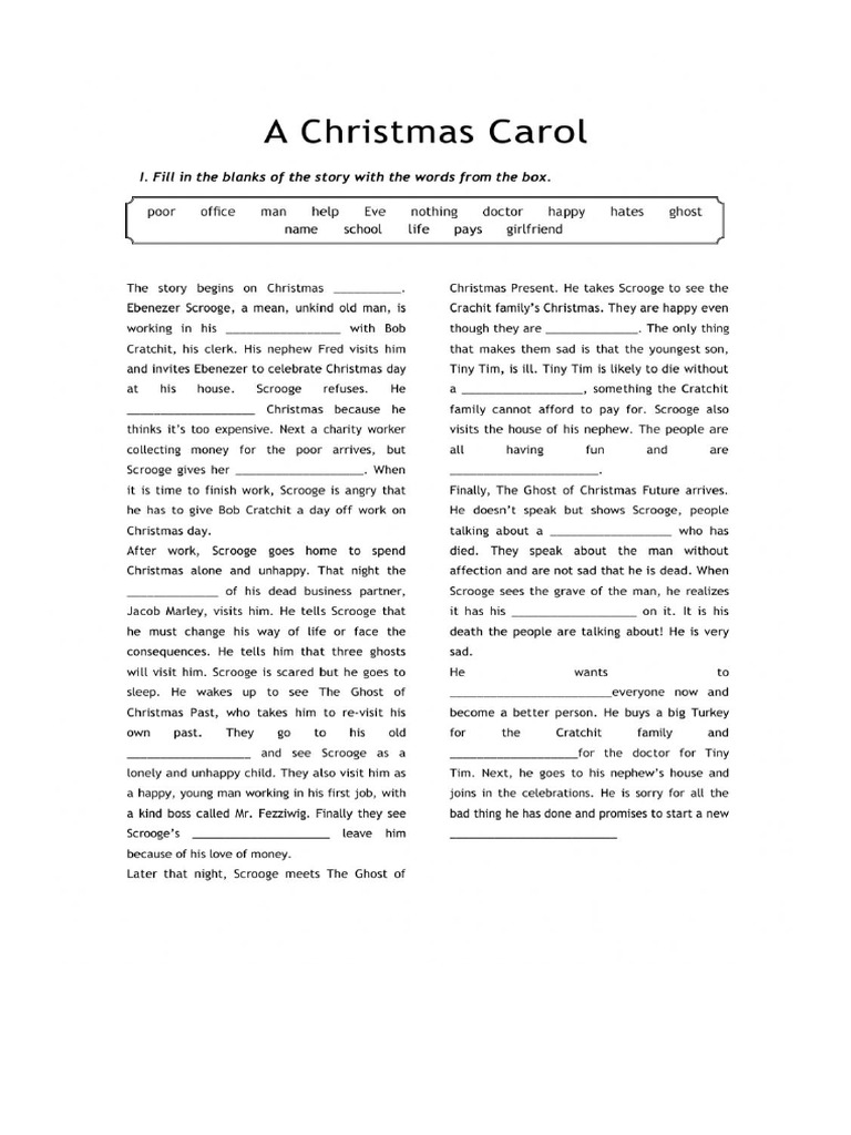 Christmas Carol Reading | PDF