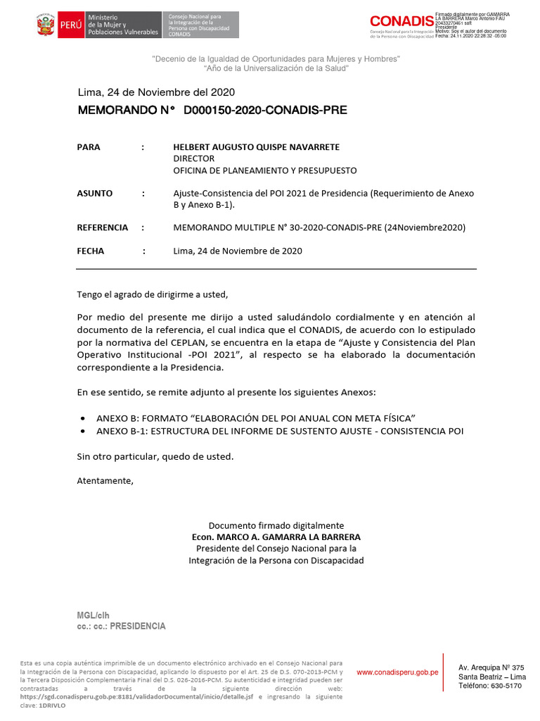 Memorando 000150 2020 Pre | PDF