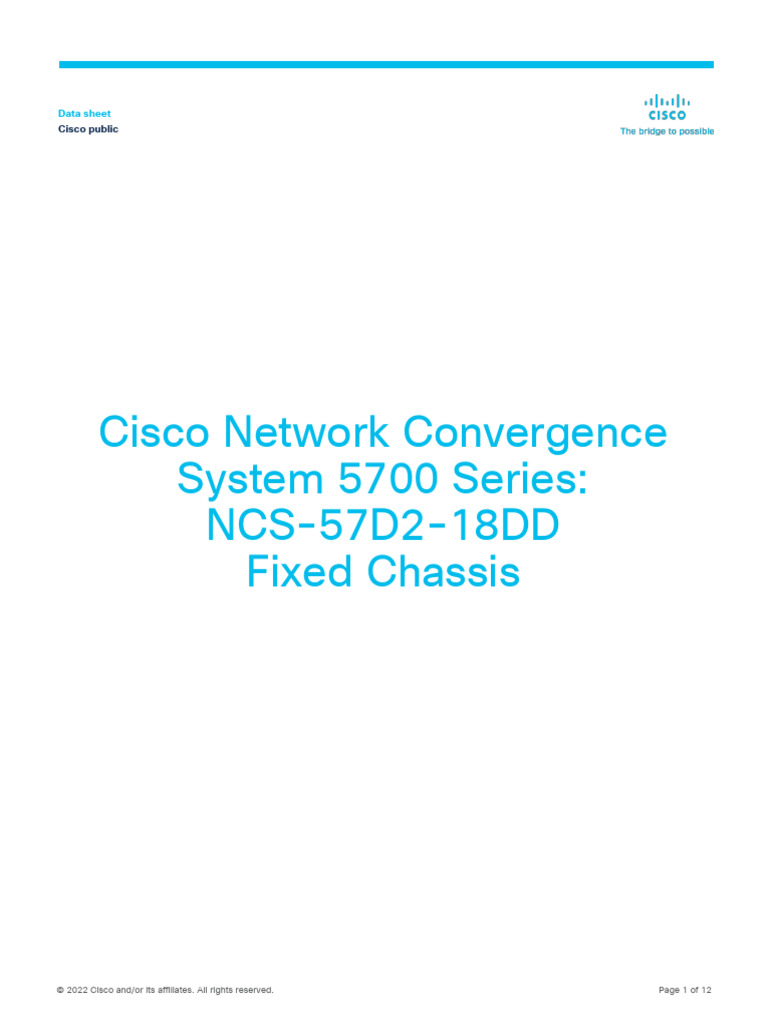 Ncs 57d2 18dd Fixed Chassis Ds | PDF | Networking | Multiprotocol Label Switching