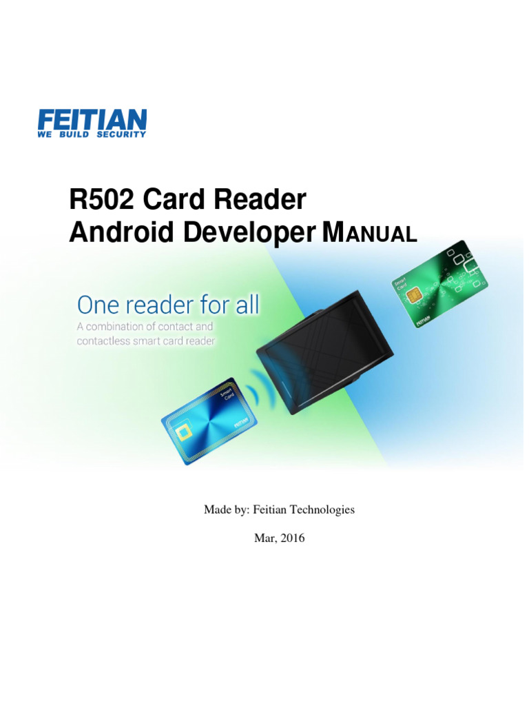EN_R502_Android_Developer_Manual_v1.0 | PDF | Smart Card | Parameter (Computer Programming)
