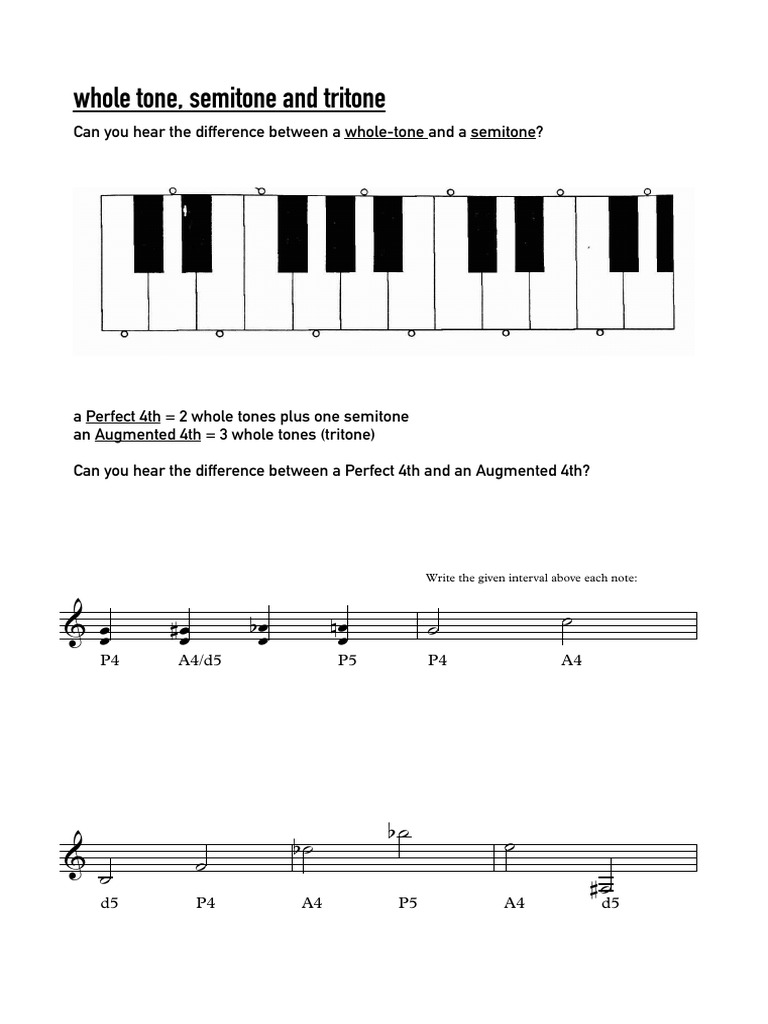 Whole Tone Semitone and Tritone | PDF