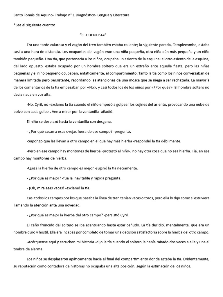 Interpretación lectora- 3ero c | PDF