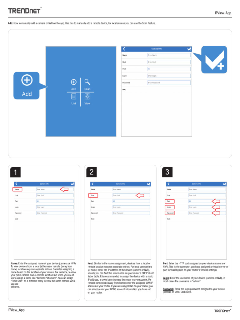 Add Devices to IPView App Guide | PDF | Cyberspace | Telecommunications