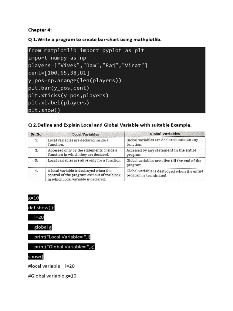 Python QB 4 | PDF | Parameter (Computer Programming) | Modular Programming