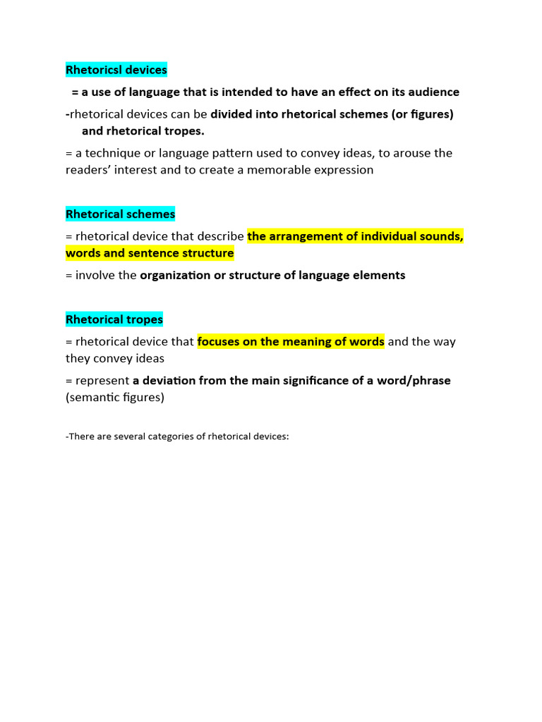 Rethorical Devices | PDF