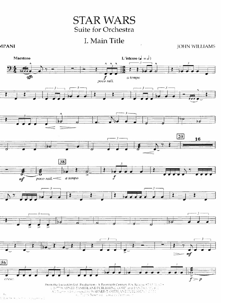 Starwars-Timpani | PDF | Tempo | Rhythm And Meter
