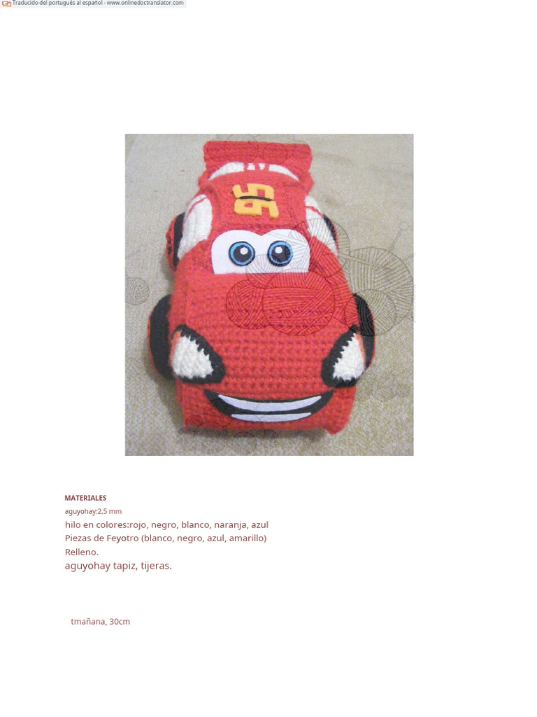 Relámpago Mcqueen | PDF | Carros deportivos