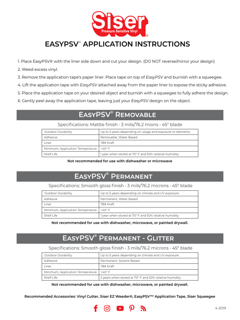 Easypsv Application Instructions | PDF | Adhesive | Industrial Processes