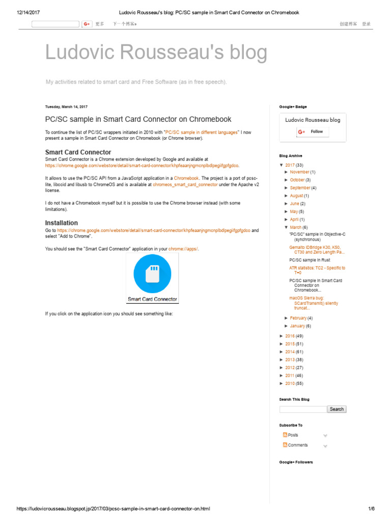 PC - SC Sample in Smart Card Connector On Chromebook | PDF ...