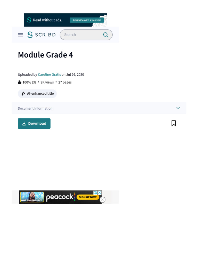 Module Grade 4 - PDF | Download Free PDF | Scribd | Electronic Publishing