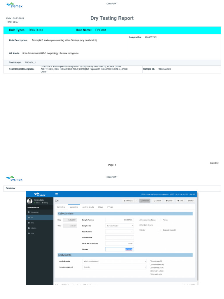 Dry Testing Report - 01232024 | PDF | Computing | Software