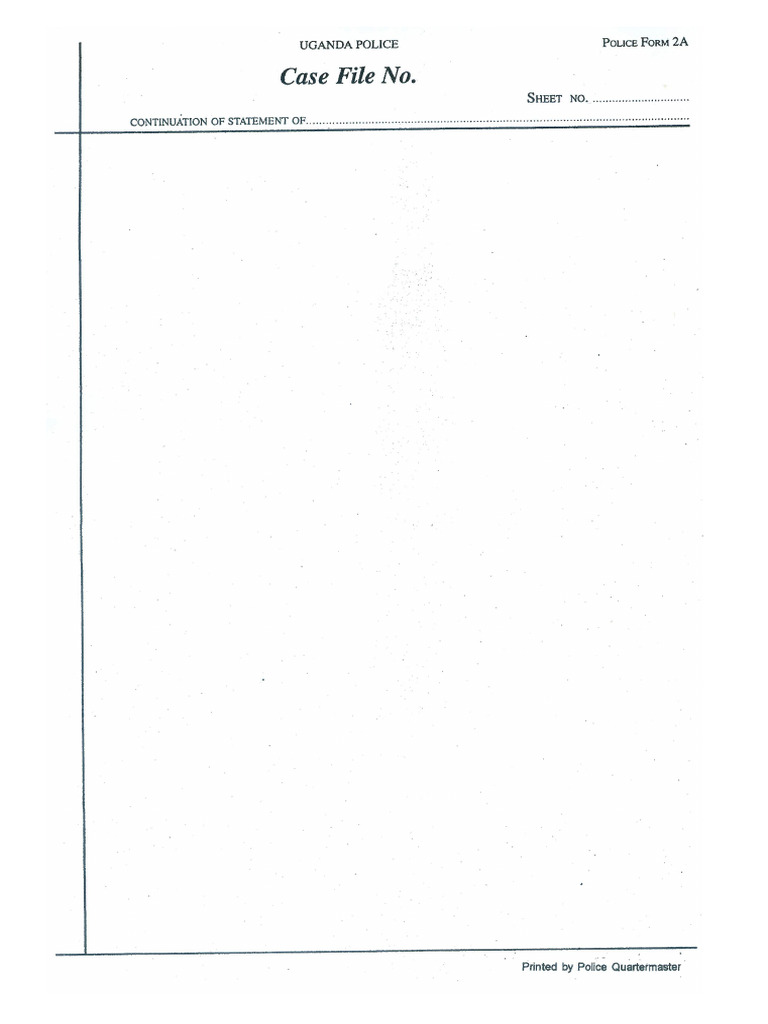 Case File No. - Police Form 2A | PDF