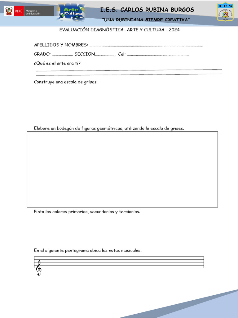 EVALUACIÓN DIAGNÓSTICA 3ro Grado CRB | PDF