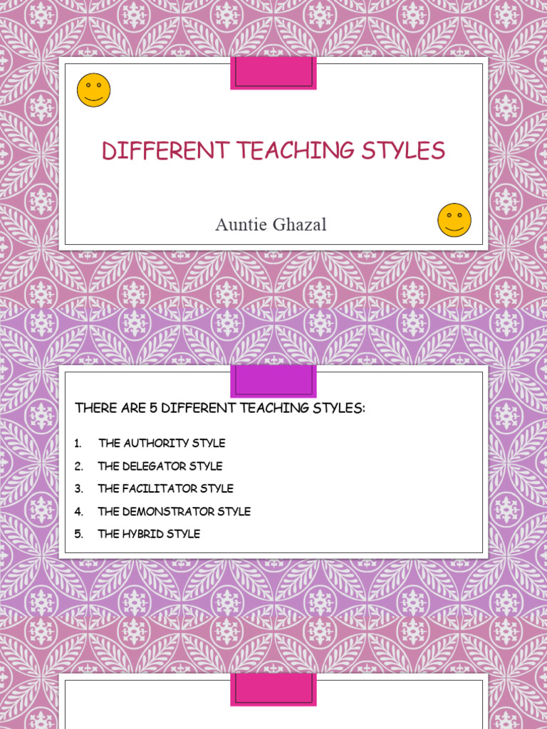 Different Teaching Styles | PDF | Teachers | Learning