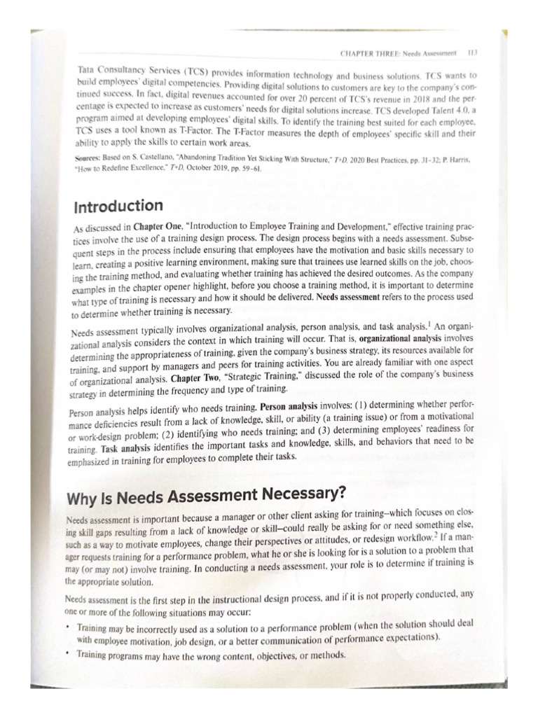 CHAPTER THREE Needs Assessment | PDF