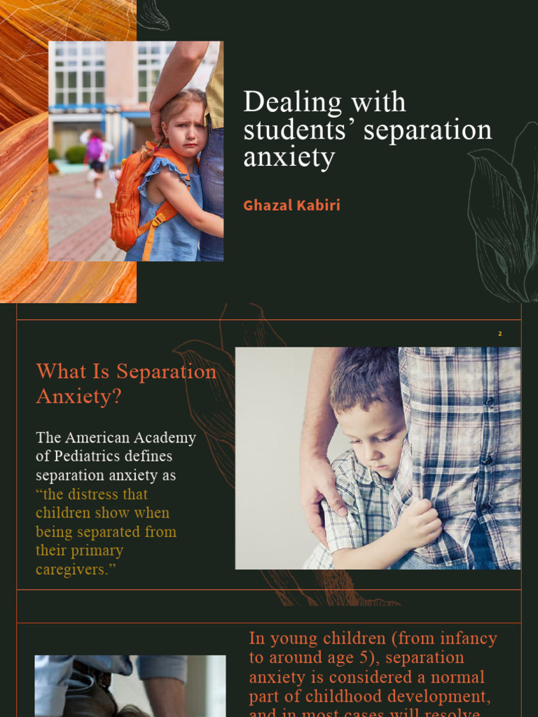Dealing With Students' Separation Anxiety | PDF | Anxiety | Anxiety ...